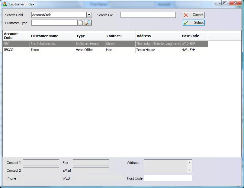 Cypher1 Customer Details
