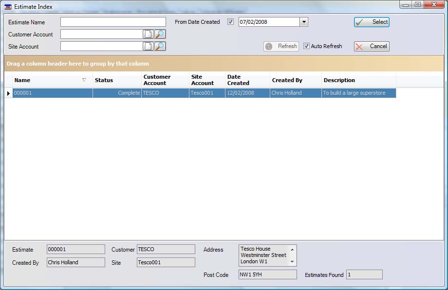 Cypher1 Estimating Software
