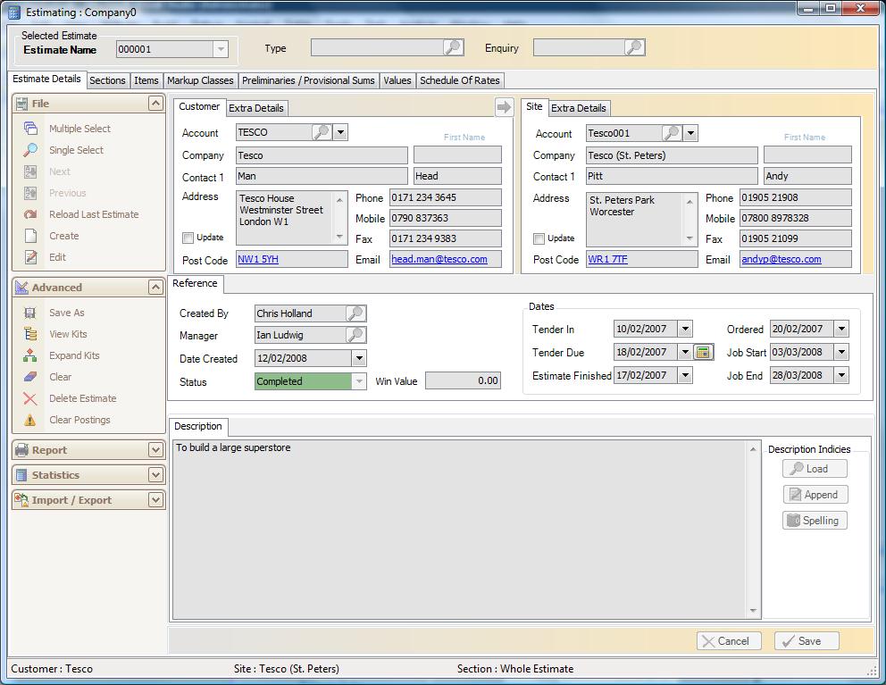 Cypher1 Estimating Software
