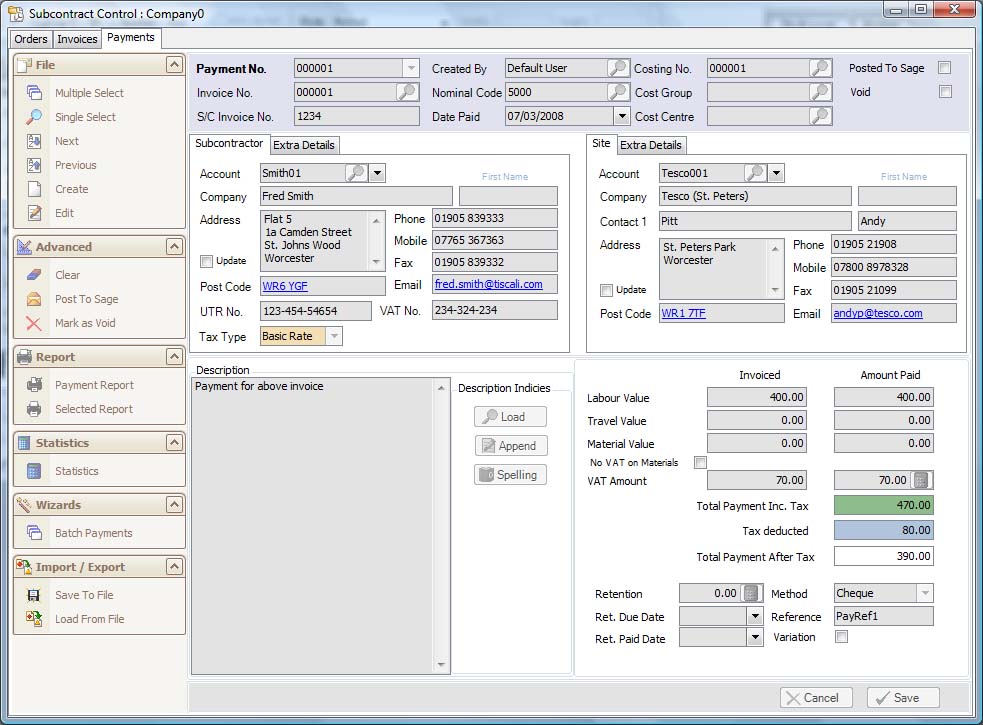Cypher1 Subcontract Control